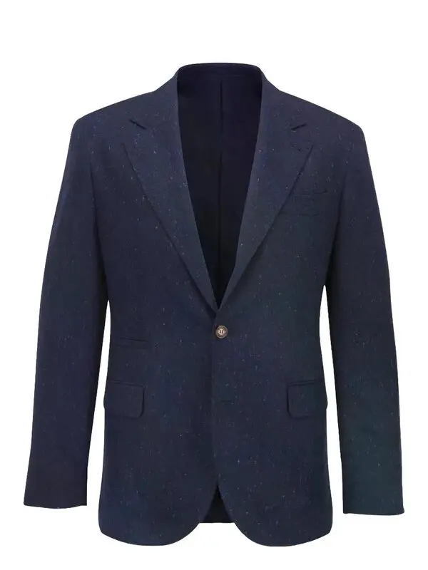 Brunello Cucinelli Speckled Notched Suit - Blue