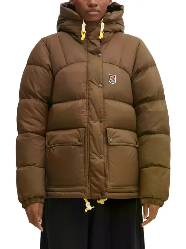Fjallraven Logo-patch Padded Jacket - Brown