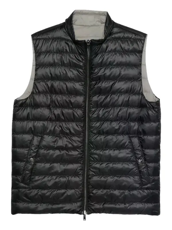 Herno Puffer Design Reversible Gilet - Black