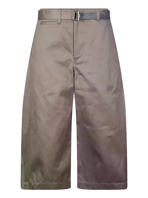Sacai Belted Chino Trousers - Grey