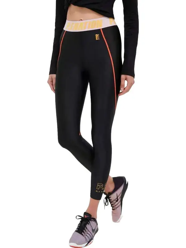 P.E Nation Logo Waistband Leggings - Black