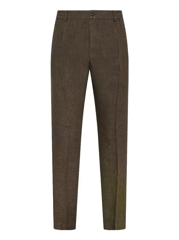 CRUNA Pleated Trousers - Brown