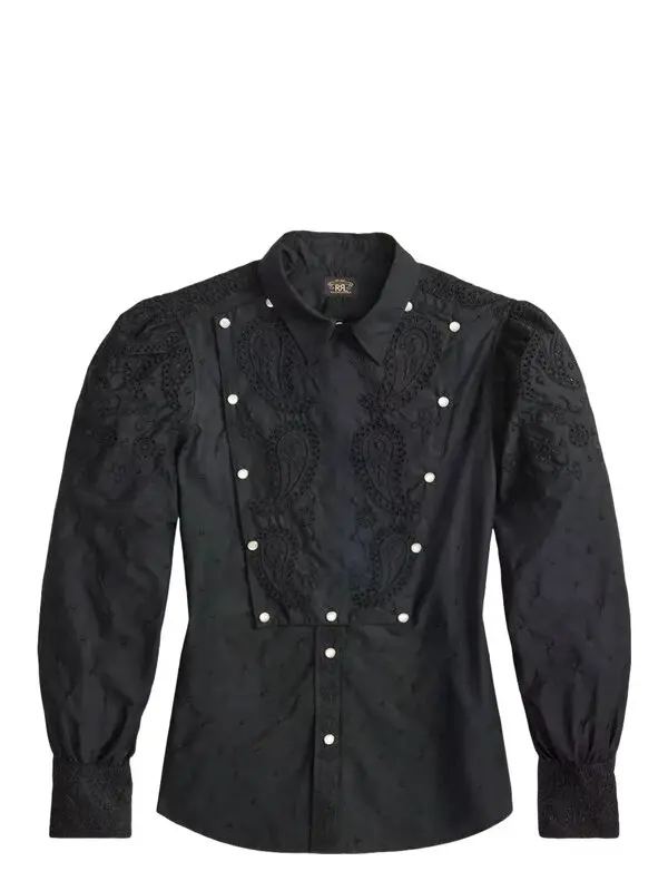 Ralph Lauren Paisley-embroidered Blouse - Black