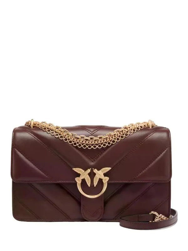Pinko Medium Love Bag One Quilted Shoulder Bag - Red