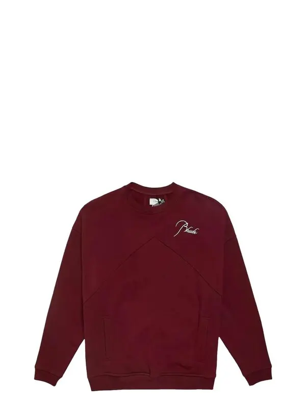 Rhude Logo-embroidered Crewneck Sweatshirt - Red