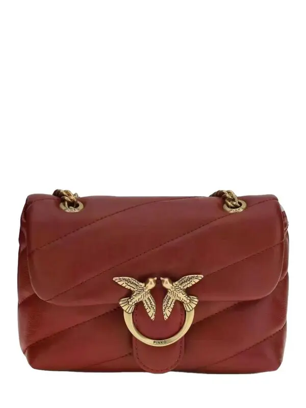 Pinko Baby Love Quilted Shoulder Bag - Red