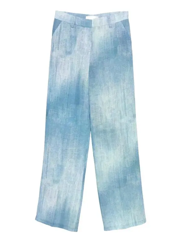 ERMANNO FIRENZE Tie-dye Trousers - Blue