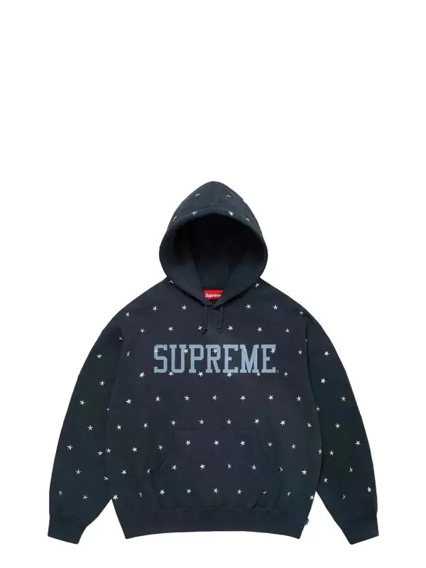 Supreme Stars Studded Hoodie - Blue