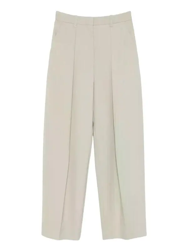 Victoria Beckham Pleated Trousers - Green
