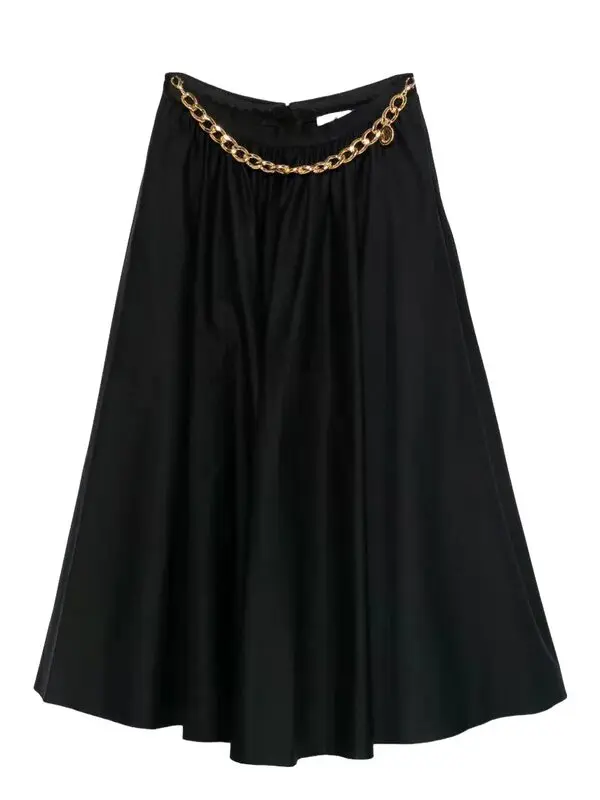 Elisabetta Franchi Chain-embellished Midi Skirt - Black