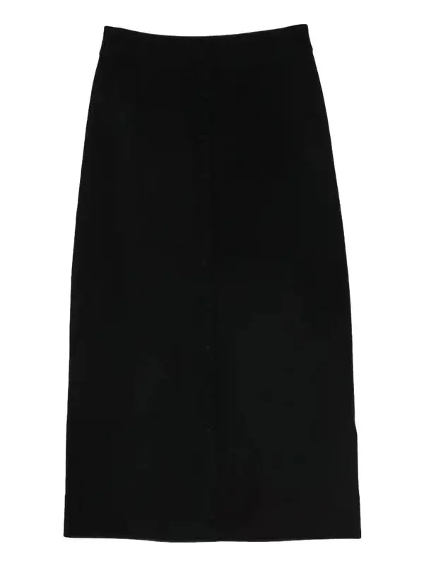 Victoria Beckham Button-detailed Midi Skirt - Black