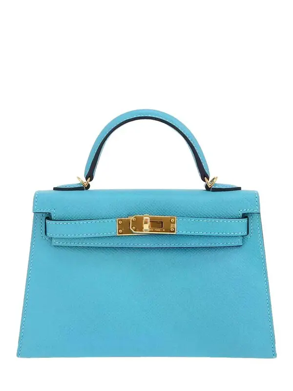 Hermès 2025 Kelly Leather Tote Bag - Blue
