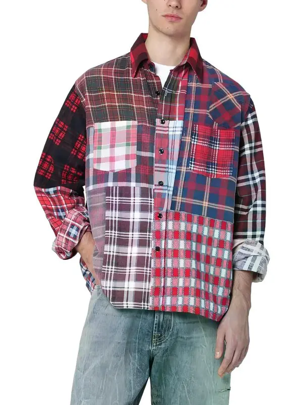 Needles Patchwork-design Shirt - Red