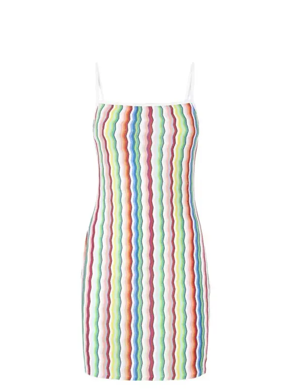 Missoni Zigzag-pattern Mini Dress - White