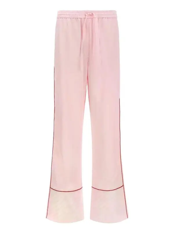 Off-White Drawstring Trousers - Pink
