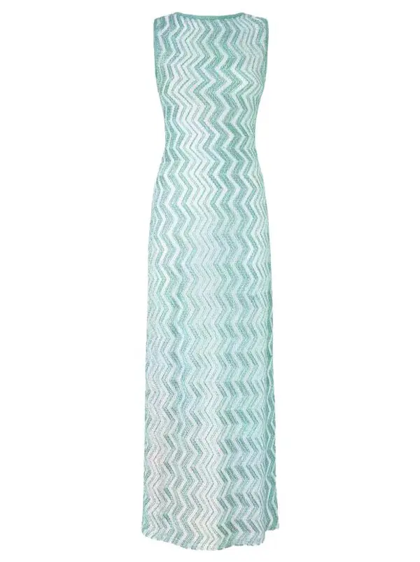 Missoni Chevron Midi Dress - White