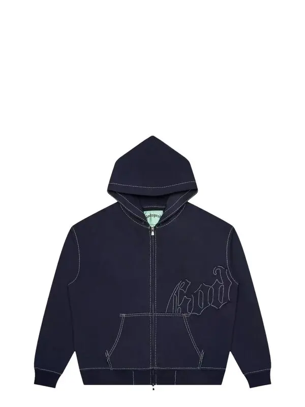 GODSPEED Logo Zip-up Hoodie - Blue