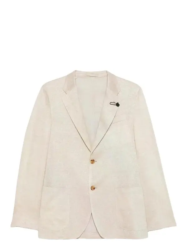 LARDINI Single-breasted Blazer - Neutrals