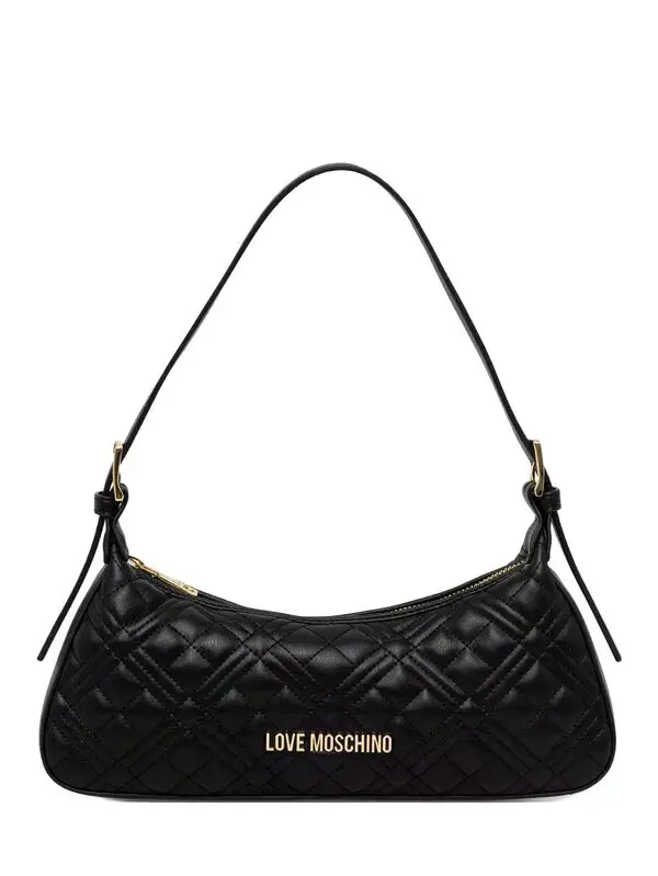 Moschino Quilted Shoulder Bag - Black