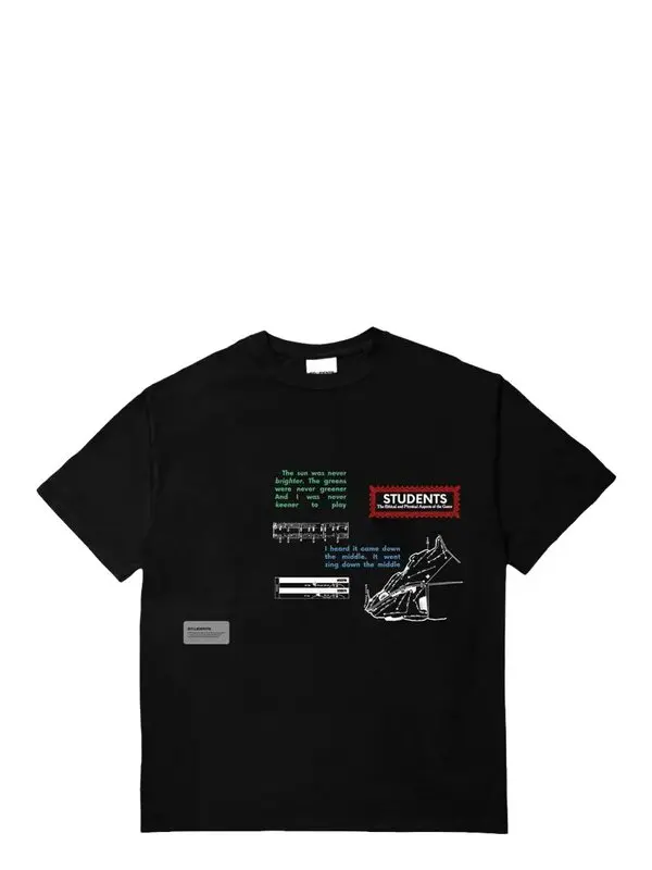STUDENTS GOLF Printed T-shirt - Black