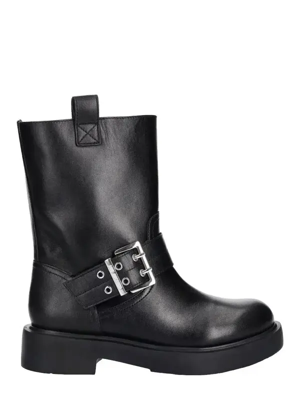 Moschino Buckle-strap Boots - Black