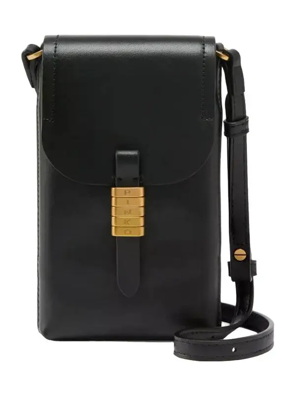 Pinko Lettering Detail Shoulder Bag - Black