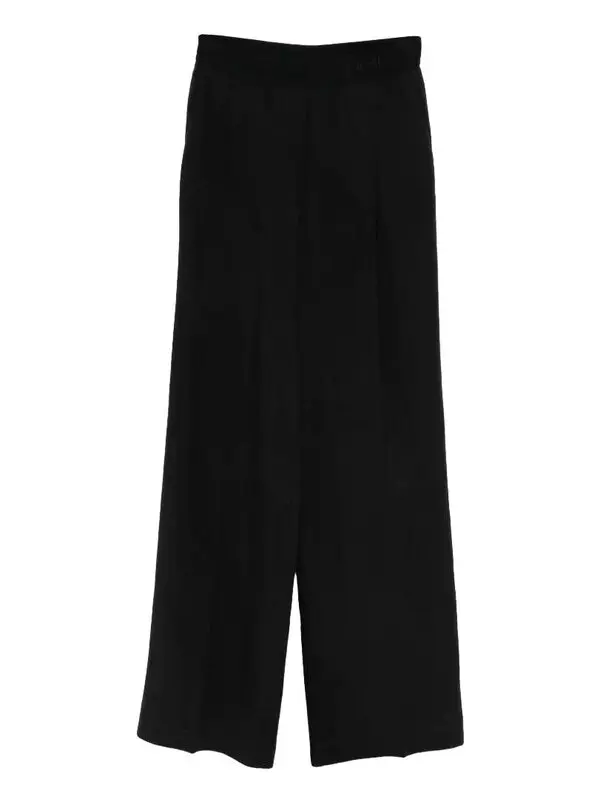 ERMANNO FIRENZE Logo-waistband Trousers - Black