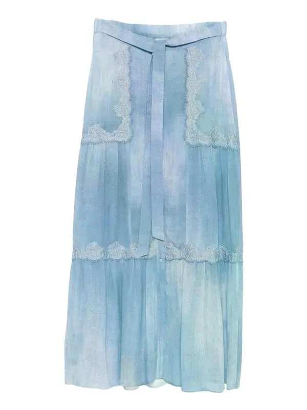 ERMANNO FIRENZE Lace Maxi Skirt - Blue