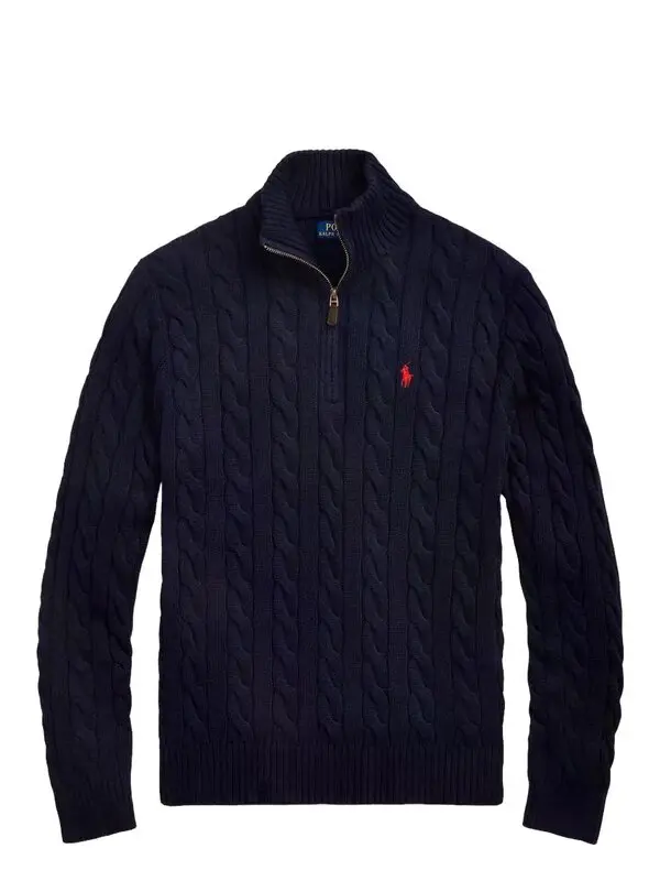 Polo Ralph Lauren Cable-knit Half-zip Sweater - Blue