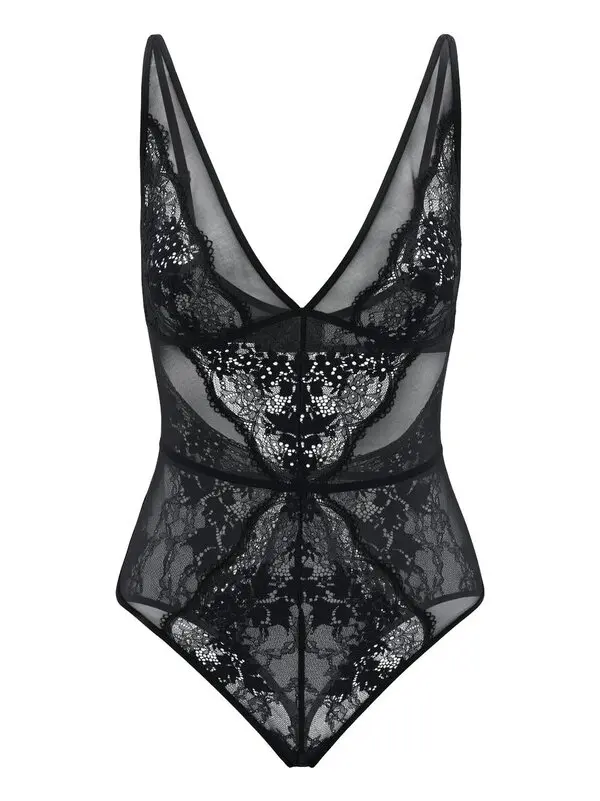 THIRDLOVE All Day Lace Unlined Bodysuit - Black