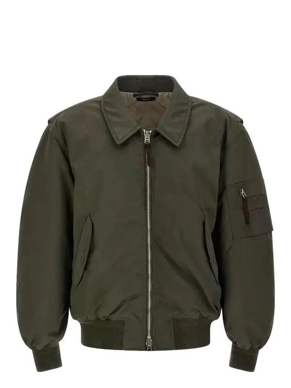 TOM FORD Zip-front Bomber Jacket - Green