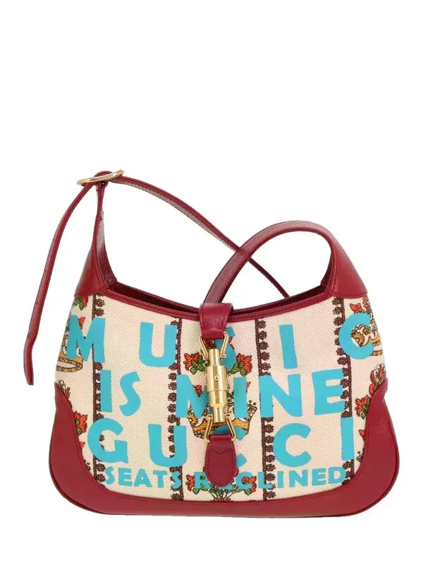 Gucci 2020s Jackie Centennial Music Is Mine Floral Shoulder Bag - Neutrals