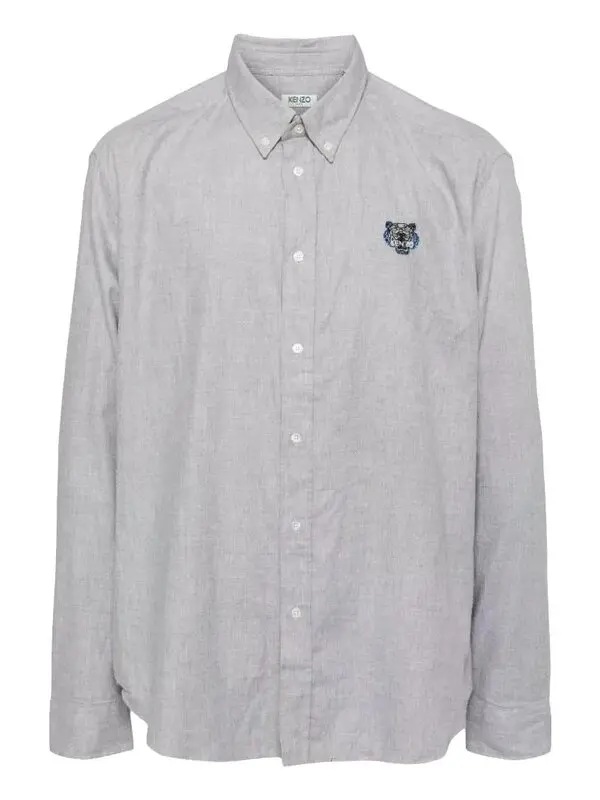 Kenzo Tiger-motif Shirt - Grey