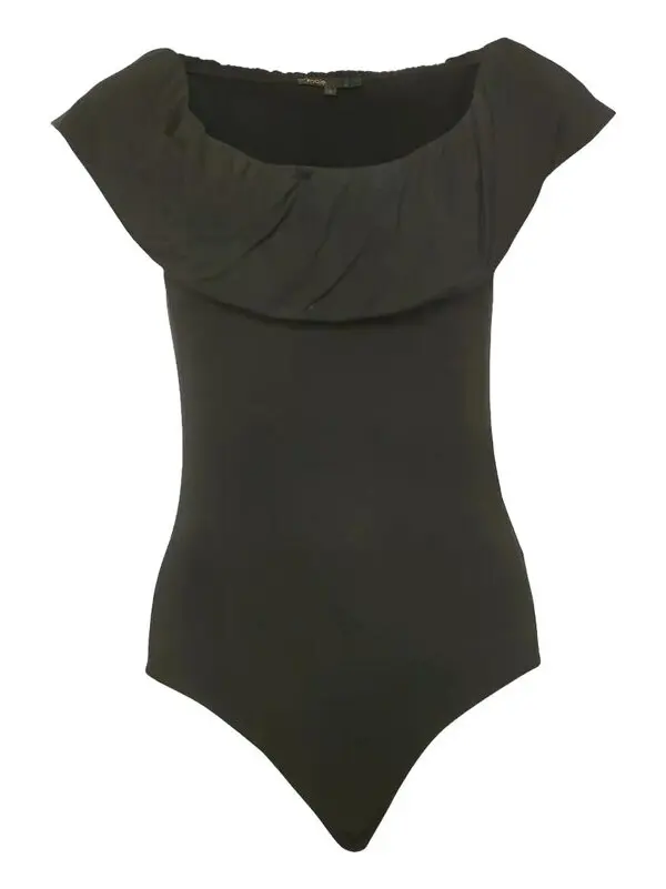Maje Off-shoulder Bodysuit - Black