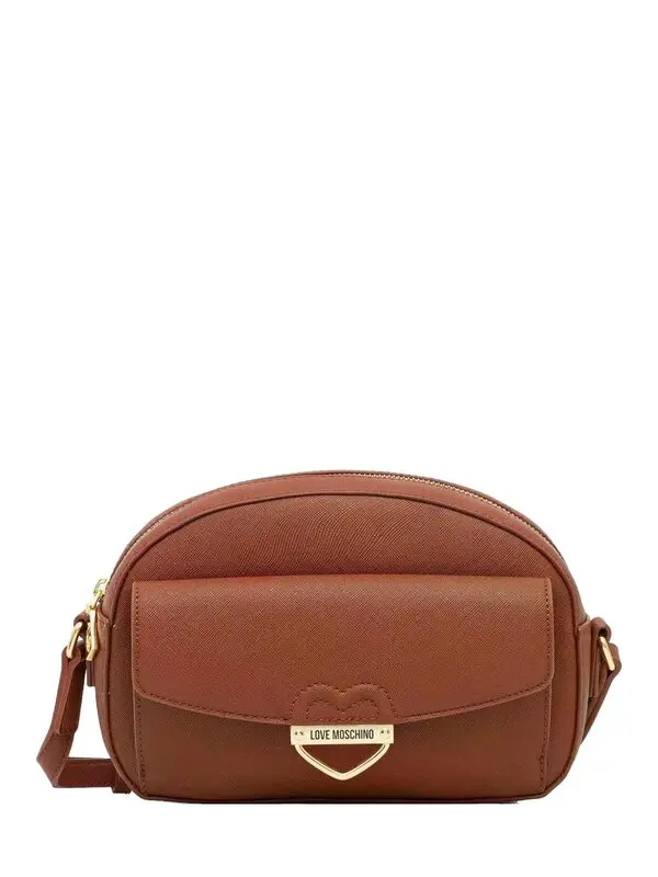 Moschino Logo-plaque Crossbody Bag - Brown