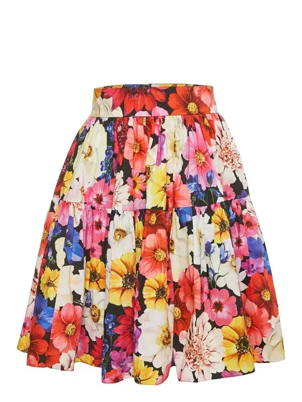 Dolce & Gabbana Floral-pattern Midi Skirt - Red