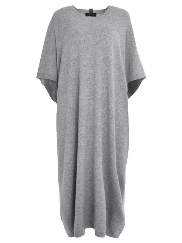 Fabiana Filippi V-neck Virgin Wool Dress - Grey