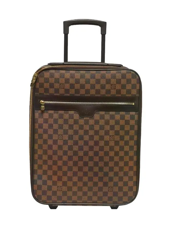 LOUIS VUITTON 2005 45 Pegase Damier Ebéne Canvas Luggage - Brown