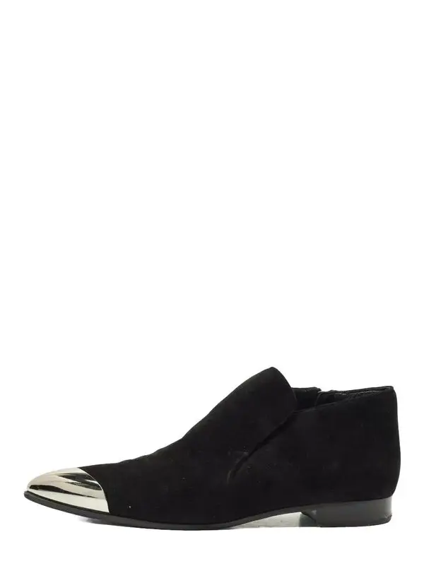 Miu Miu Metallic-toe Ankle Boots - Black
