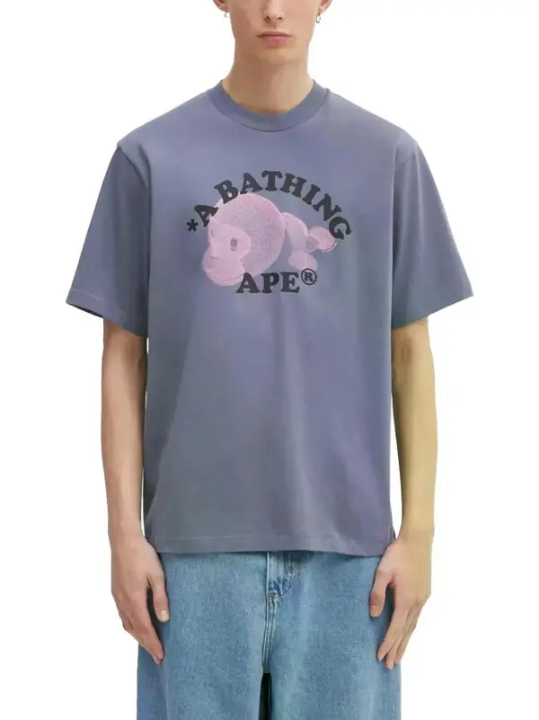 A BATHING APE Graphic-print T-shirt - Blue