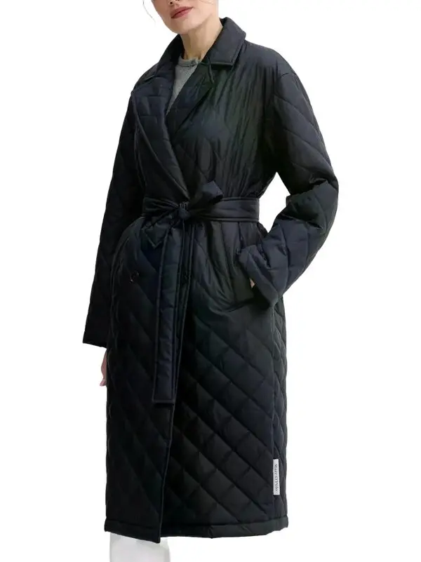 Marc O'polo Quilted Belted Coat - Blue