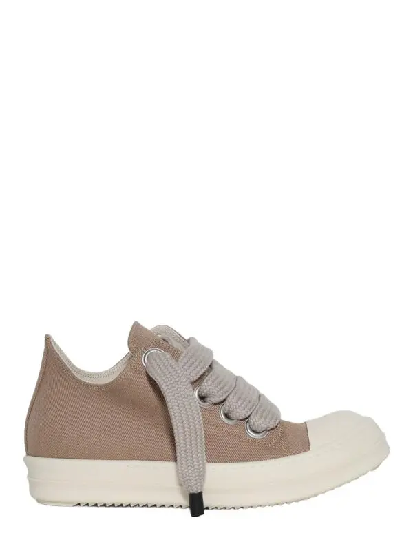 Rick Owens Temple Jumbolace Denim Low Sneakers - Tan