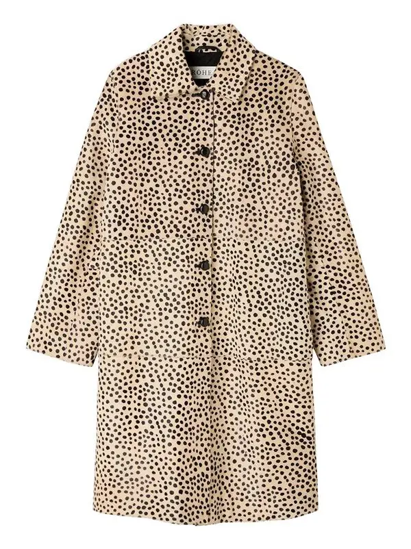RÃHE Cheetah Pony Hair Coat - Leopard
