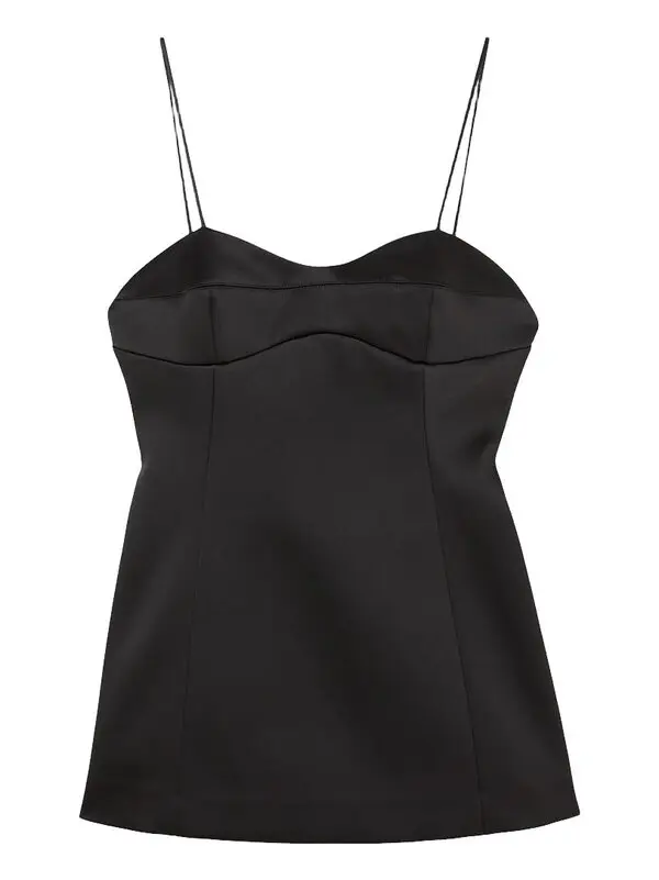 RÃHE Satin Bustier Top - Black