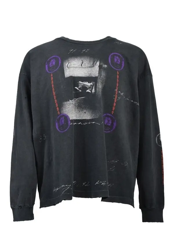 Enfants Riches Déprimés Bathroom Stall Long Sleeve Tee Vintage - Black