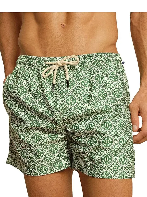 PENINSULA SWIMWEAR Drawstring Swim Shorts - Montecr Green