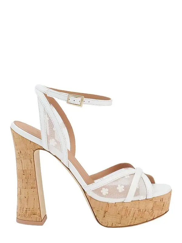 MALONE SOULIERS Sylvie Platform Sandals - White/white