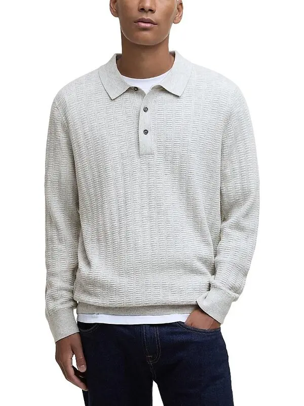 Barbour Smeaton Knitted Polo Sweater - Grey Marl