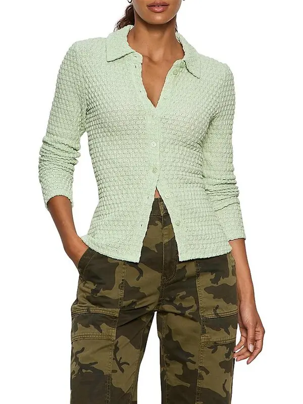 Sanctuary Dreamer Textured Shirt - Detox Green