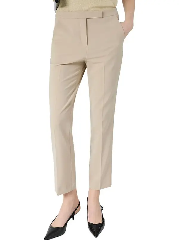Gerard Darel Alya Straight Ankle Pants - Beige